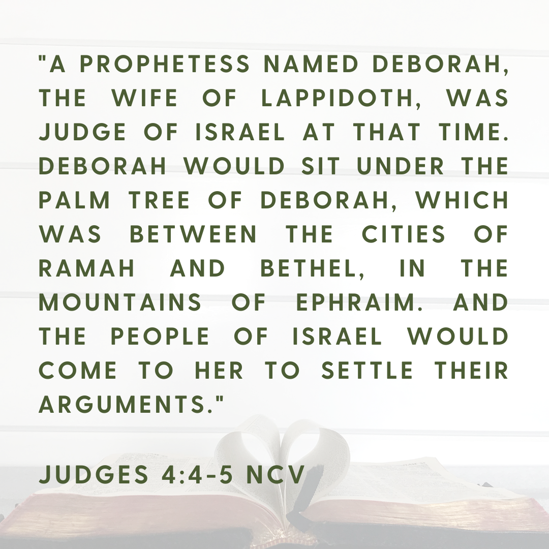 DAY 4 – THE PROPHETESS AND JUDGE, DEBORAH (Judges 4 & 5) – Beautiful ...